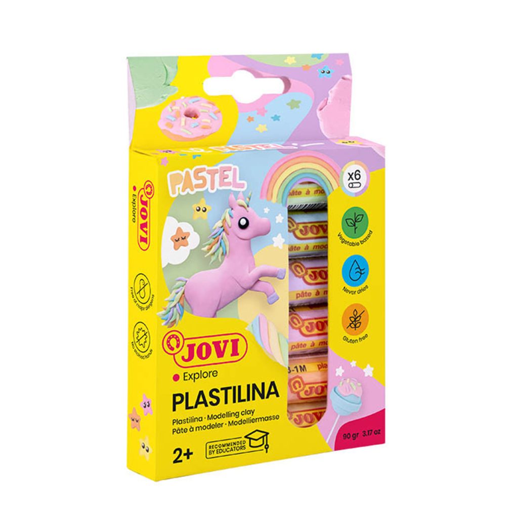 JOVI Plasticine Modelling Clay 6x15g Pastel Colours – Jovi